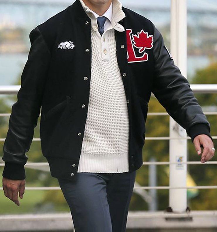 Justin Trudeau Varsity Jacket - Canadian Prime Minister Jacket