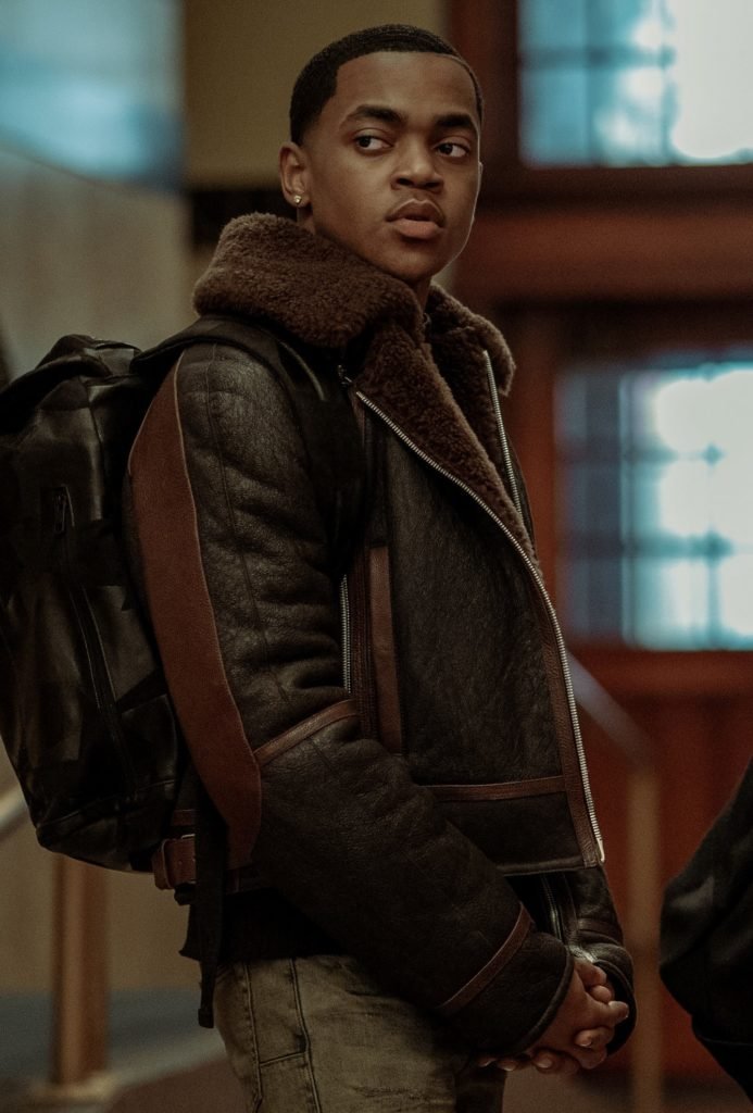 Power Book II Ghost Brown Shearling Jacket - Skinoutfits