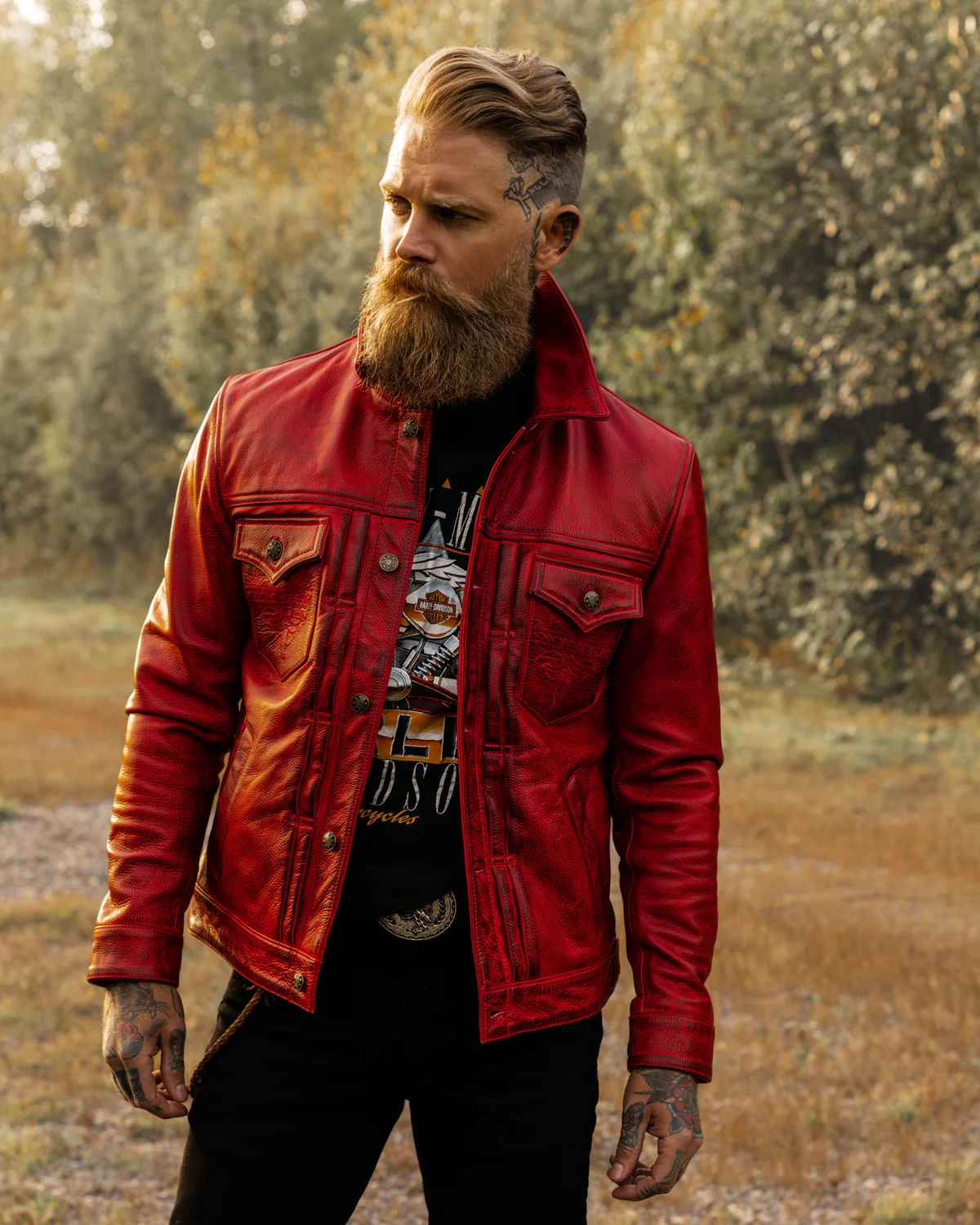 Men's Red Leather Jackets - Bold Styles & FREE SHIPPING