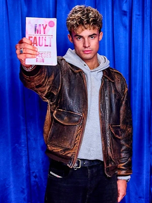 Matthew Broome My Fault London 2025 Brown Leather Jacket